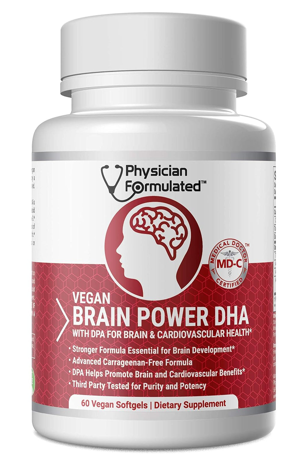 Vegan DHA softgels for brain health