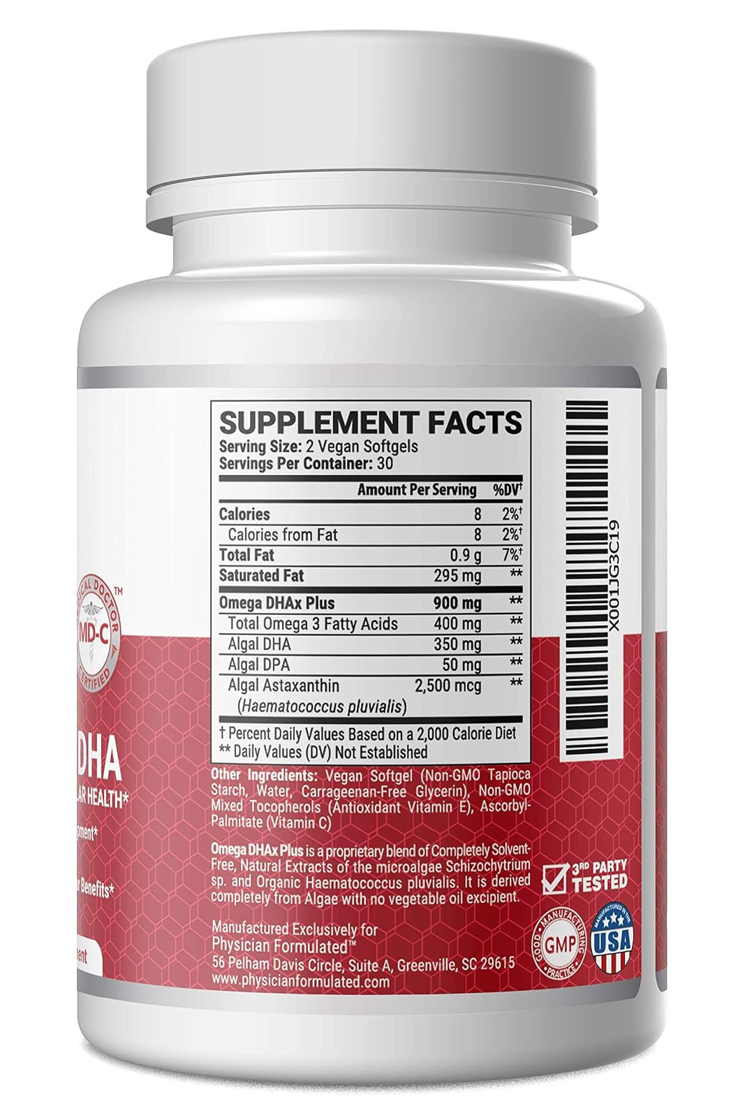 Vegan DHA softgels for daily wellness