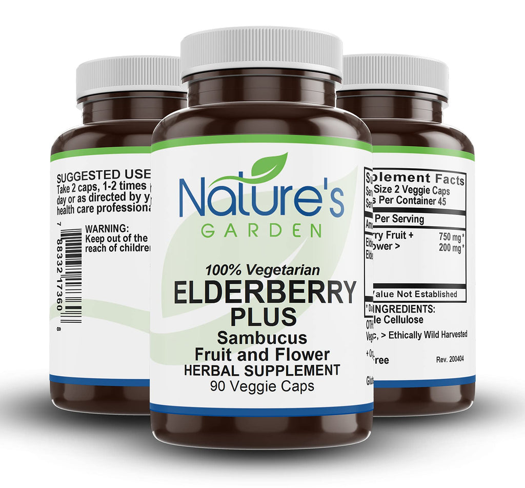 Vegan elderberry capsules for vitality