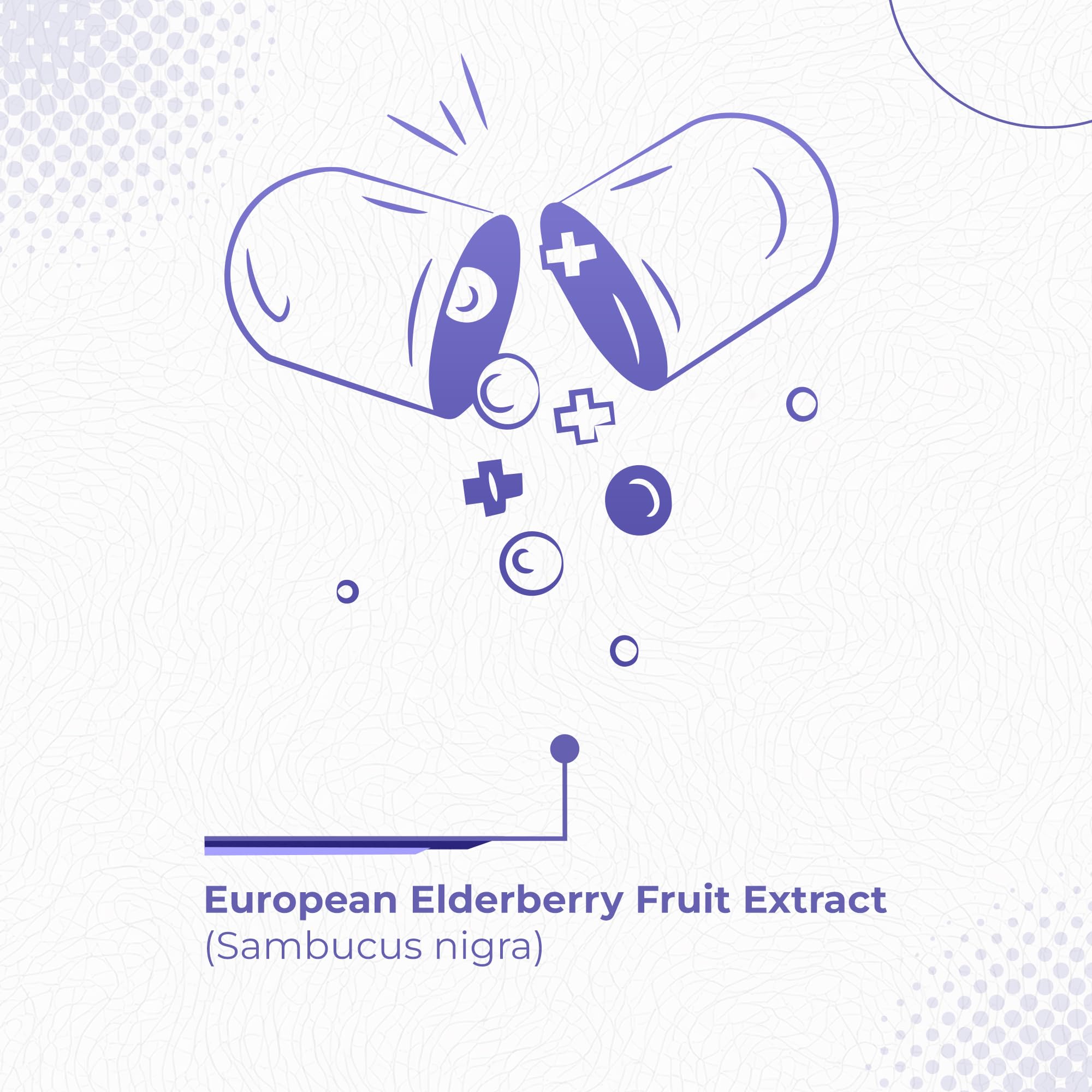 Vegan elderberry capsules for vitality