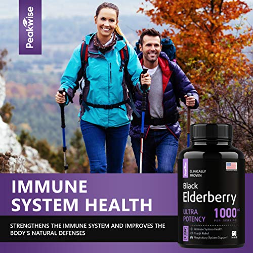Vegan elderberry capsules made in USA