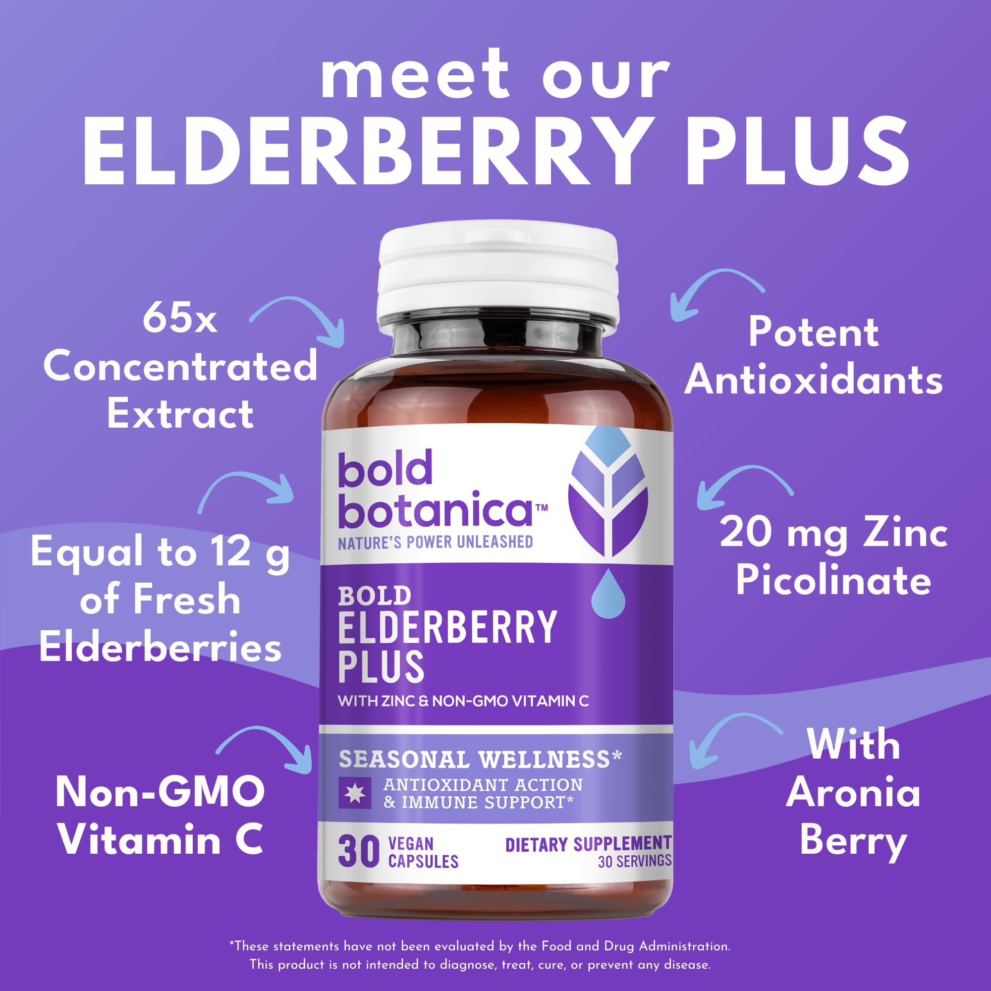Vegan elderberry capsules with vitamin C