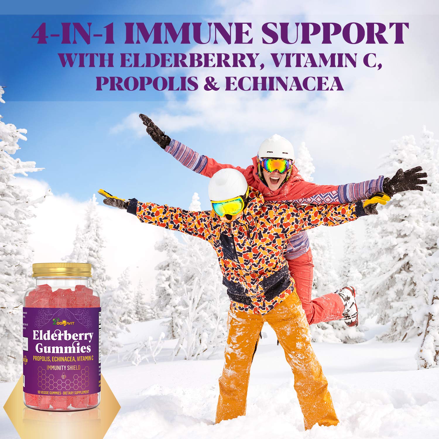 Vegan elderberry gummies for families