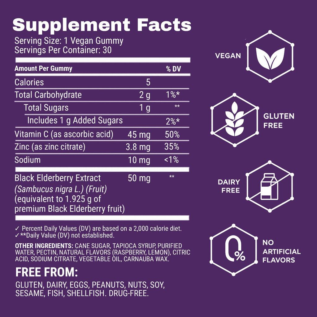 vegan elderberry gummies for health