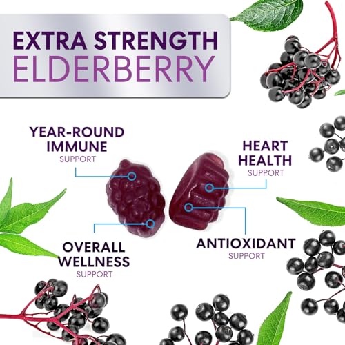 Vegan elderberry gummies for immune health
