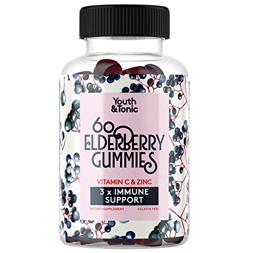 Vegan elderberry gummies with zinc