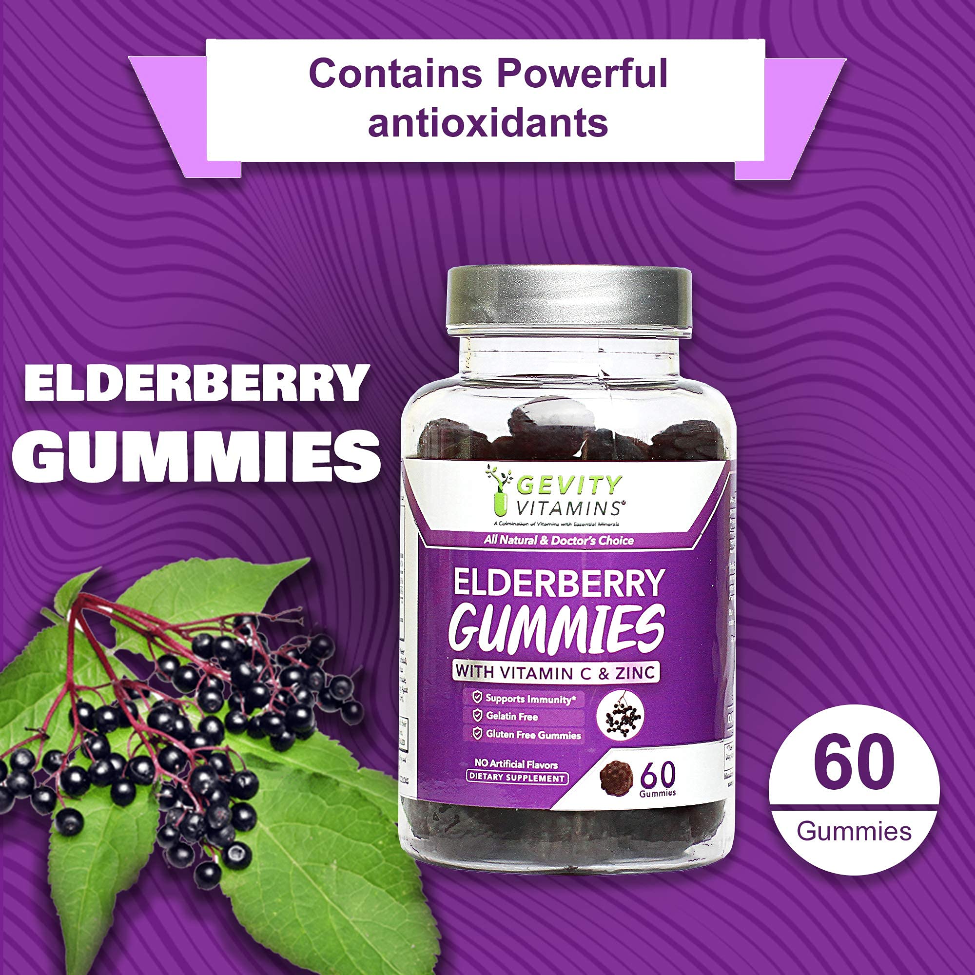 Vegan elderberry gummies with zinc