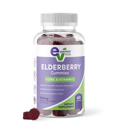 Vegan elderberry gummies with zinc