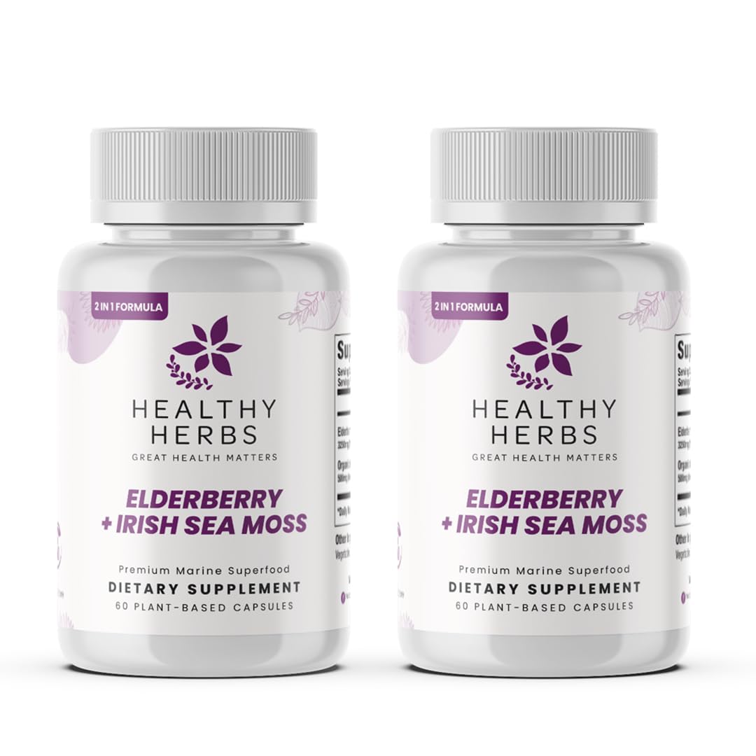 vegan elderberry sea moss capsules