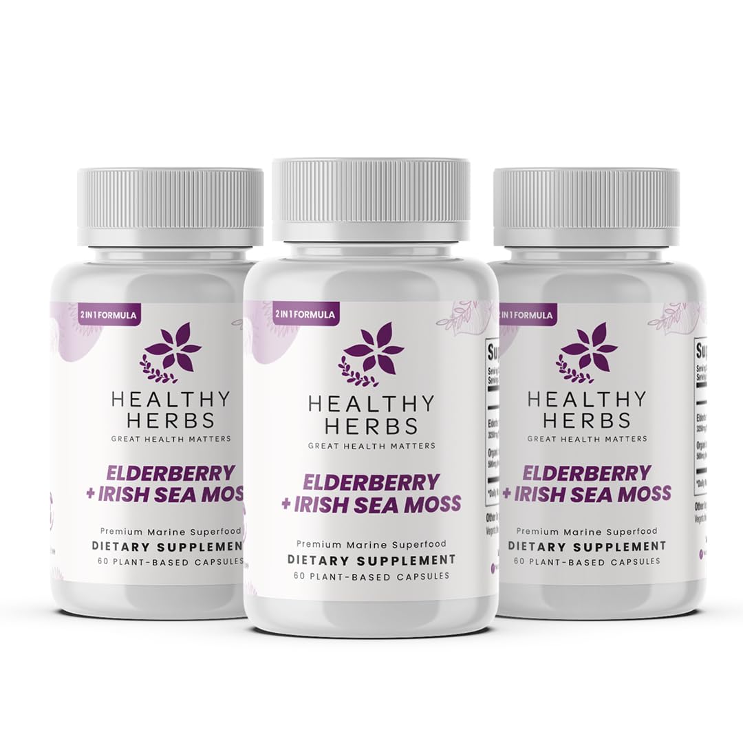 vegan elderberry sea moss capsules