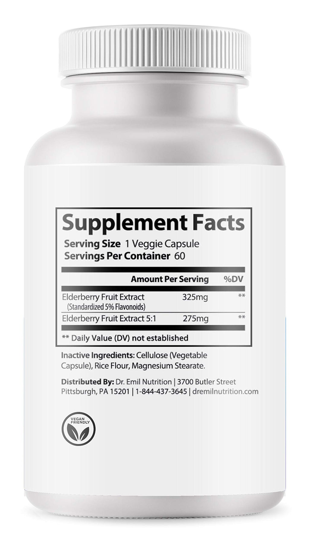 Vegan elderberry supplement for health