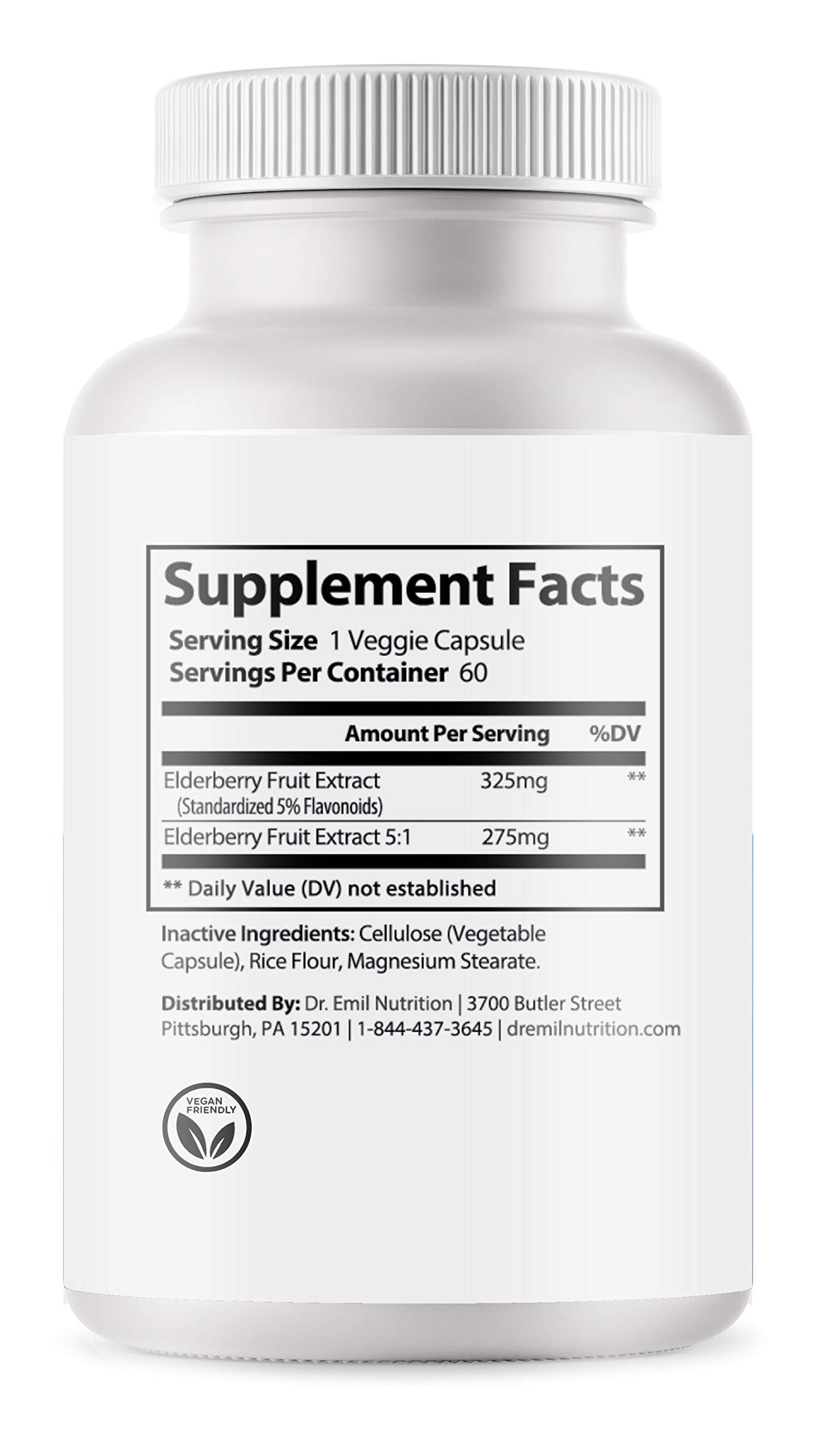 Vegan elderberry supplement for health