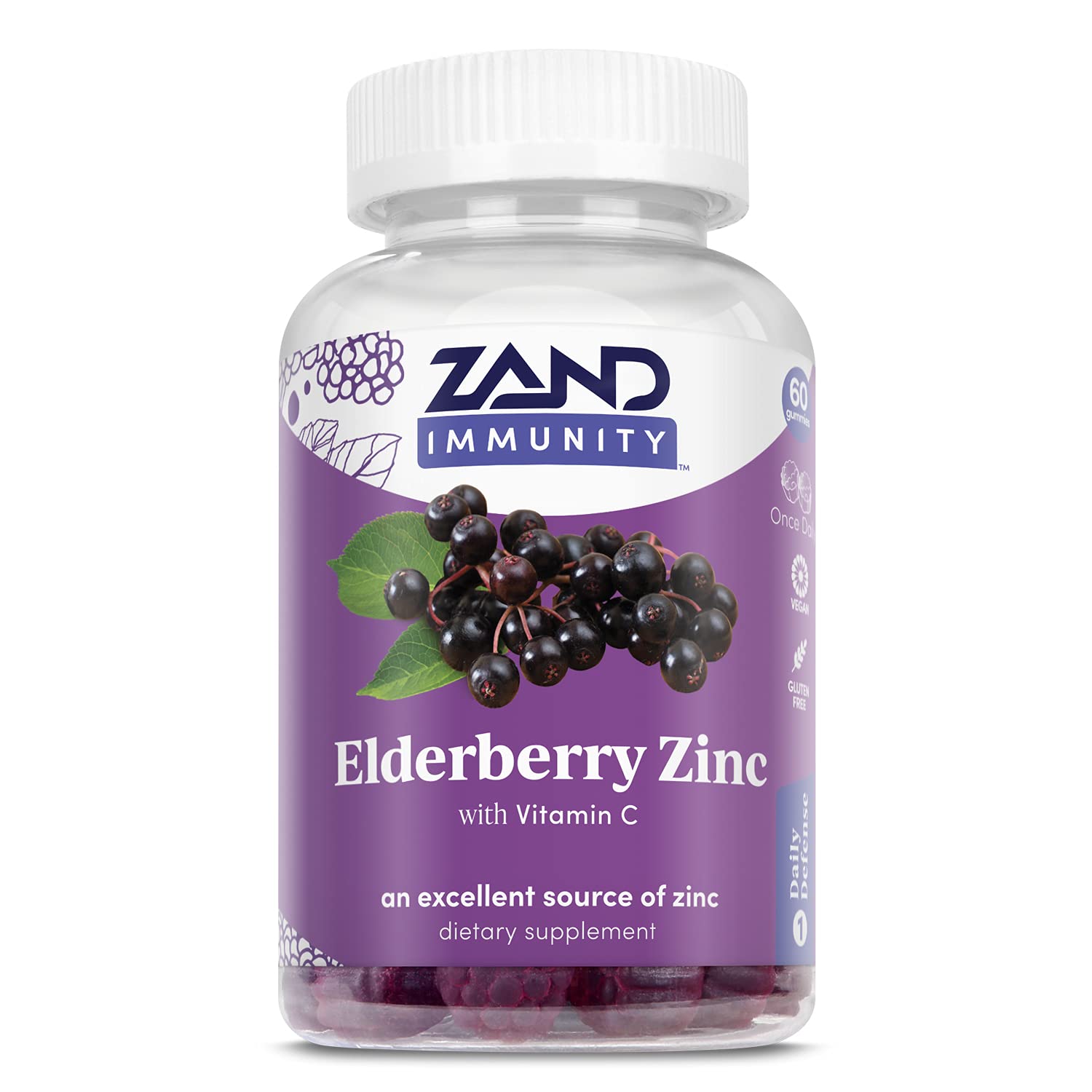 Vegan elderberry zinc gummies for kids