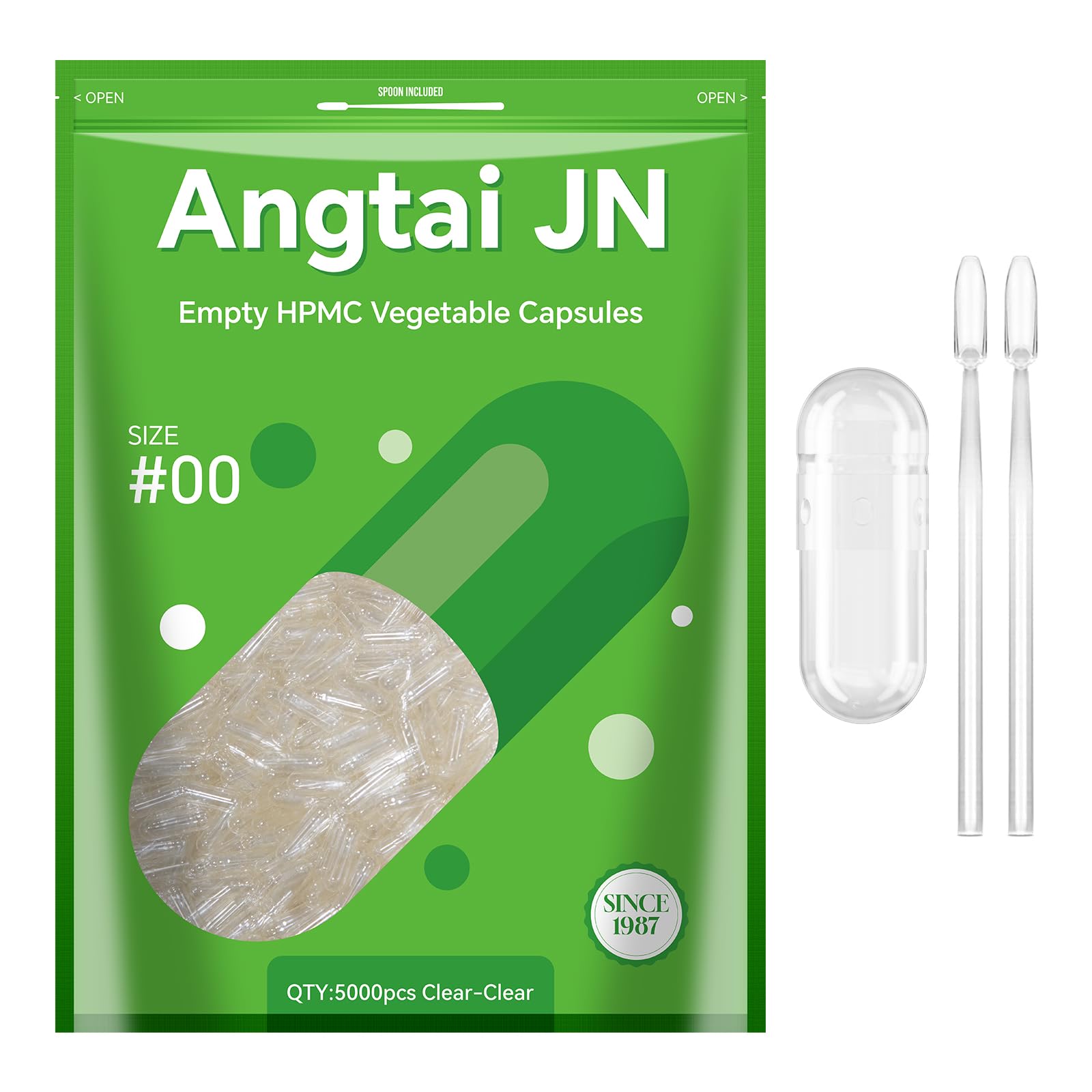 Vegan empty capsules for supplements