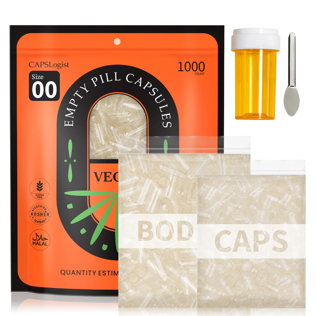 Vegan empty capsules for supplements