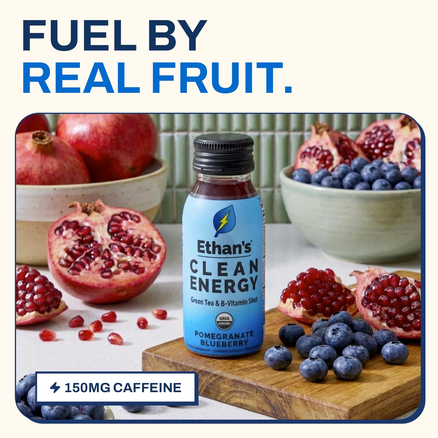Vegan energy shot with antioxidants