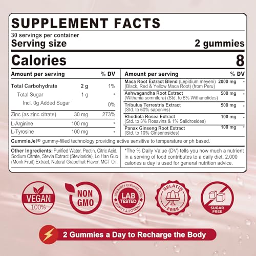Vegan energy support gummies