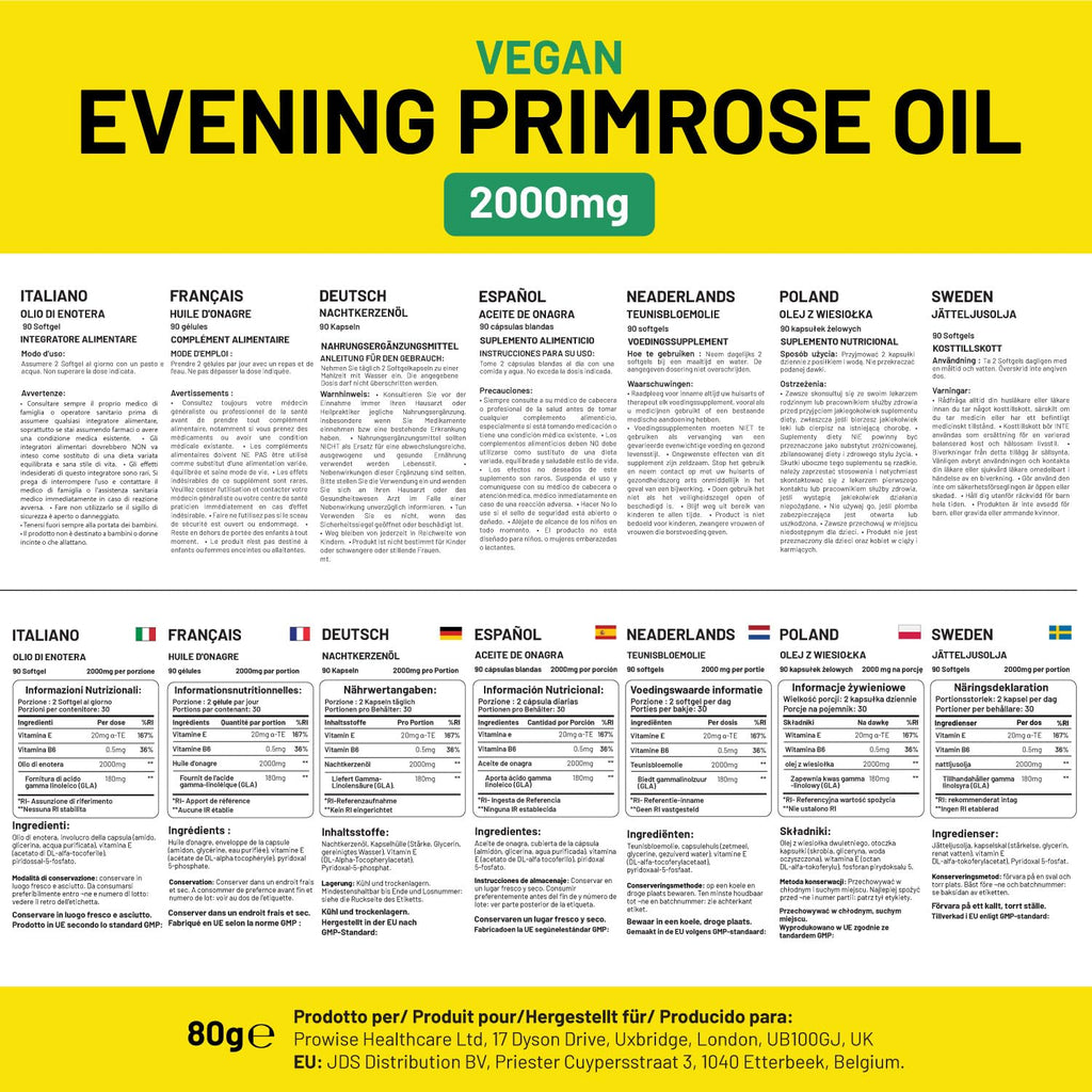 vegan evening primrose softgels 2000 mg