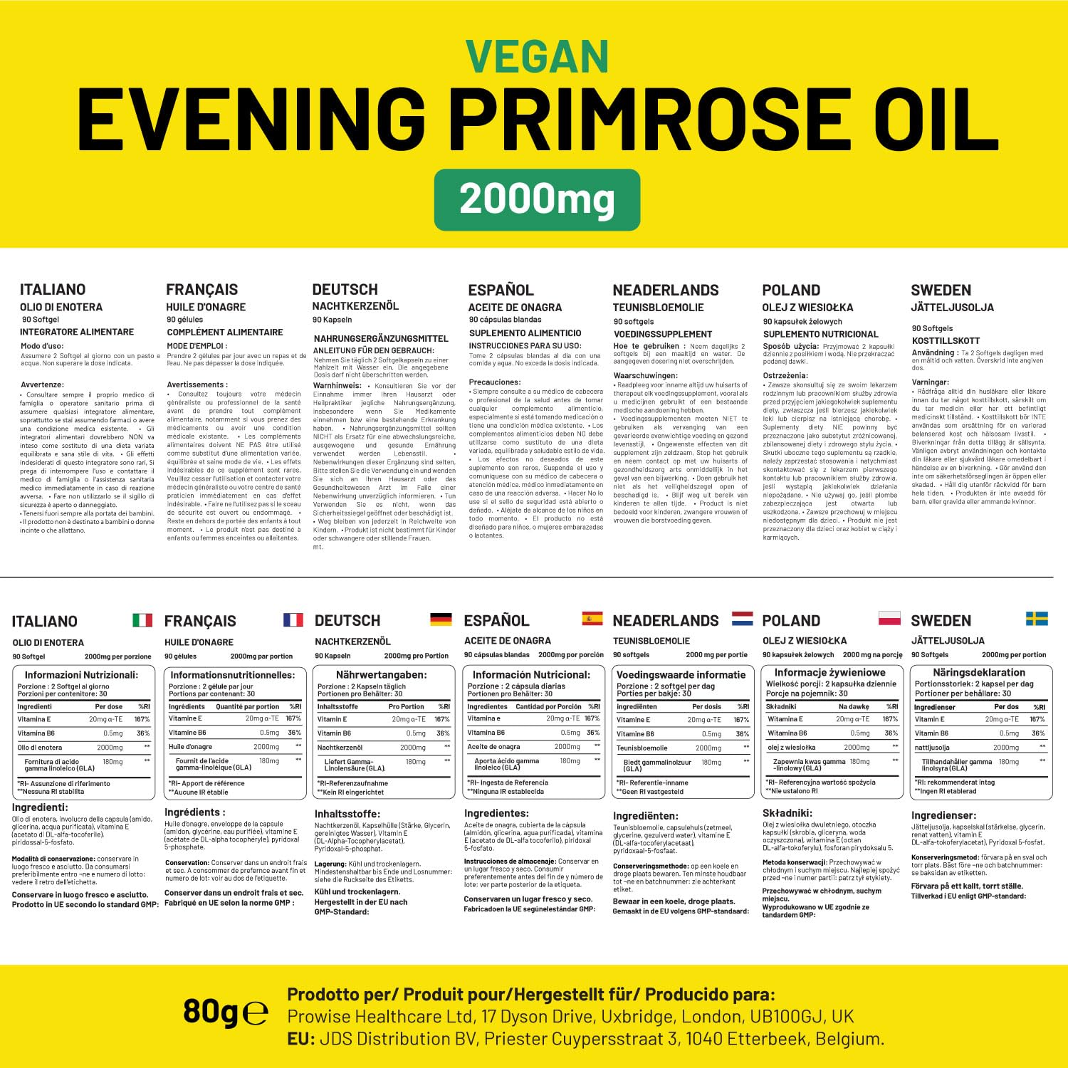 vegan evening primrose softgels 2000 mg