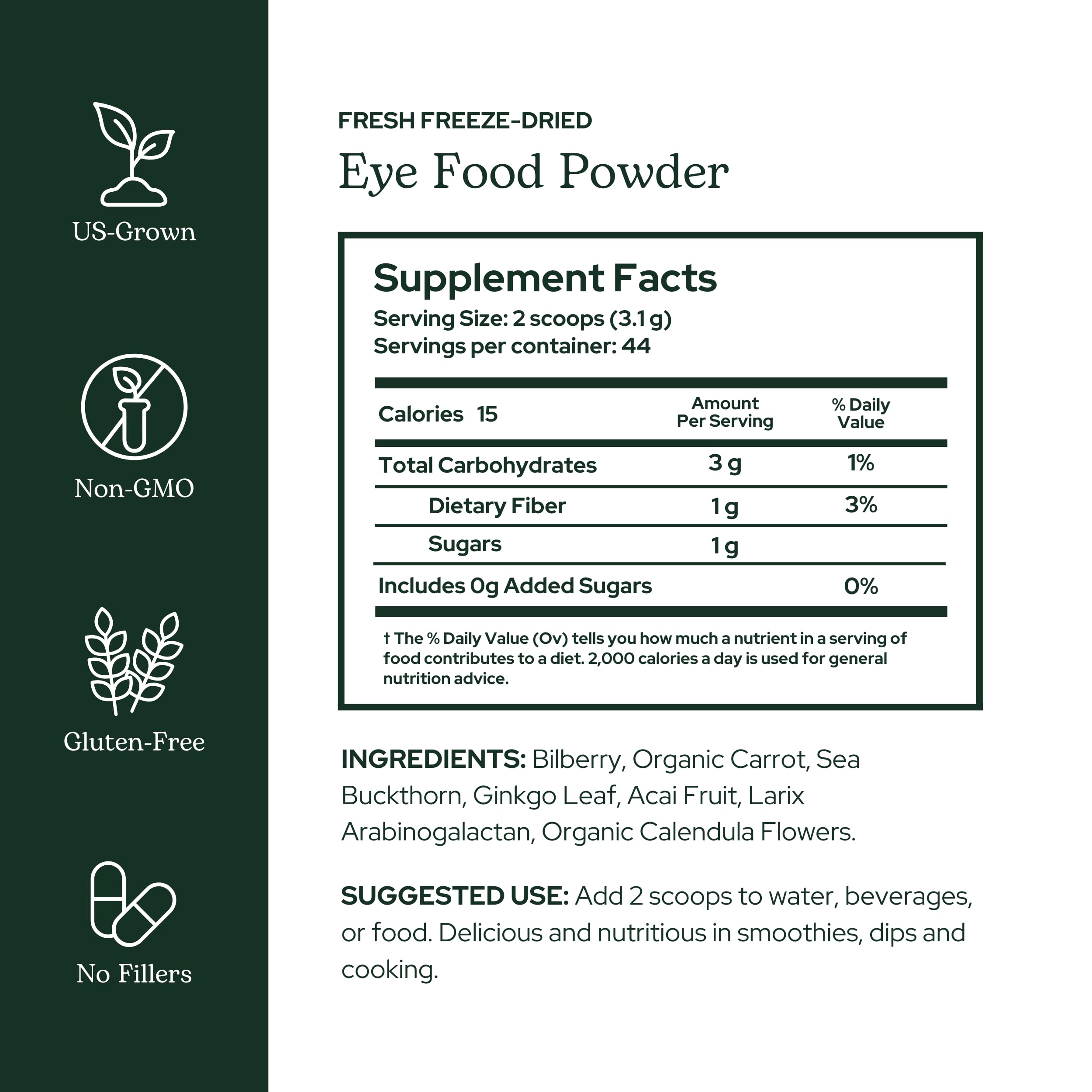 vegan eye health support powder