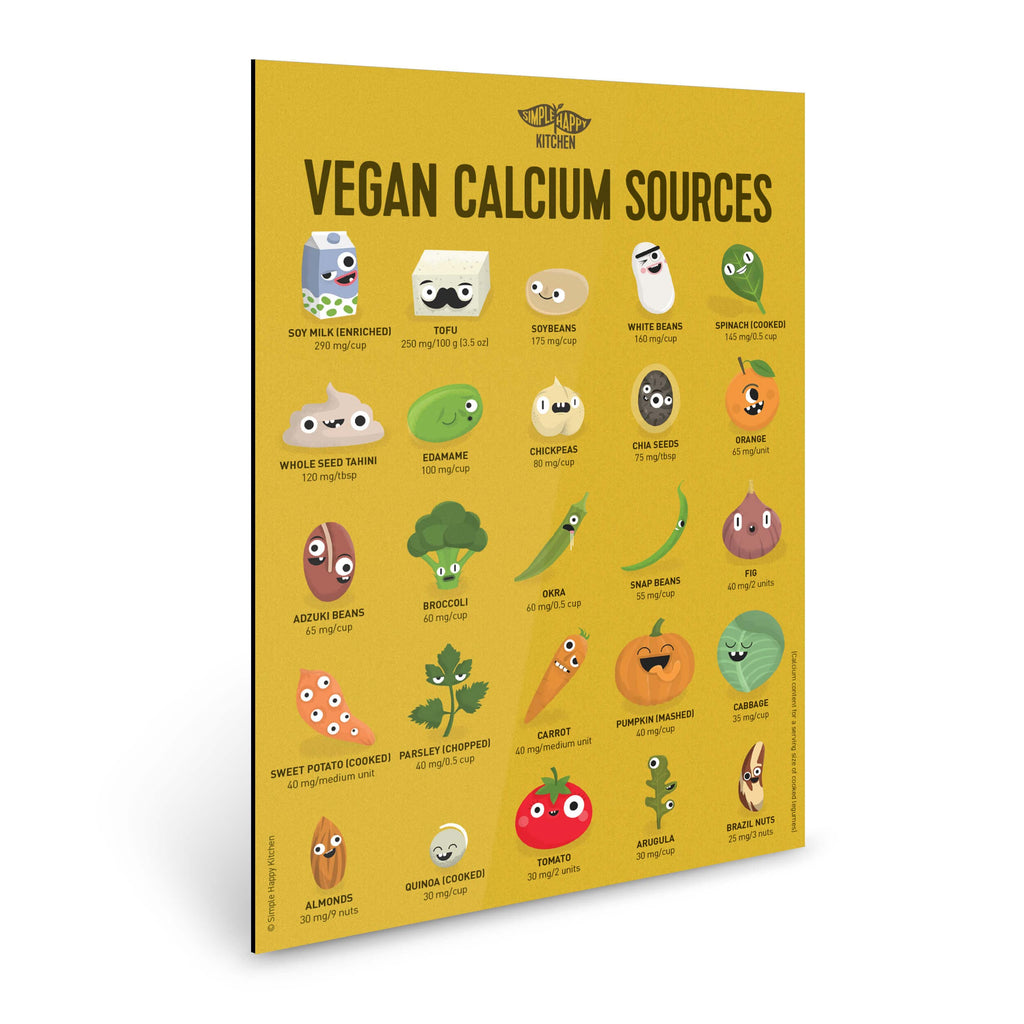 Vegan fridge magnet for calcium
