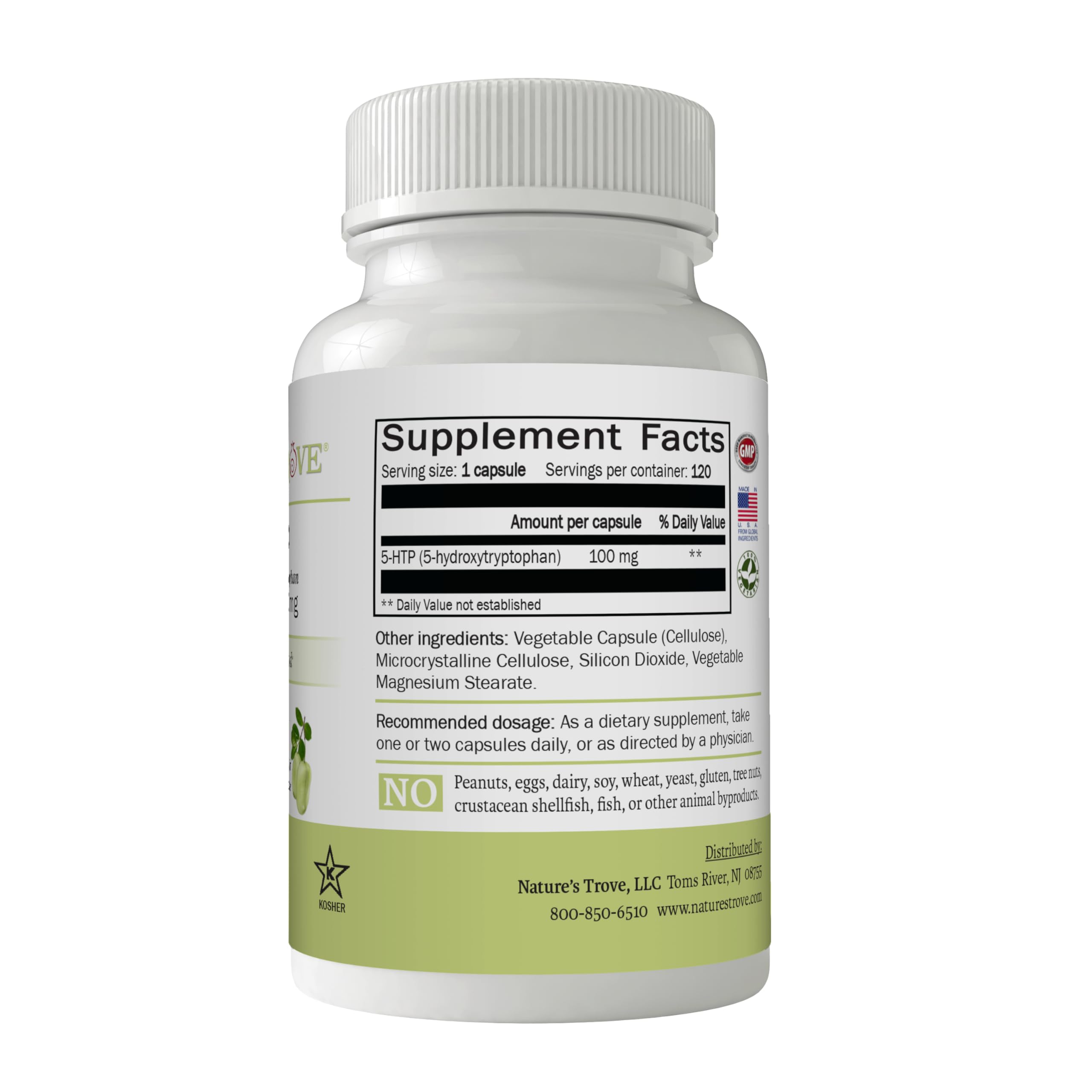 Vegan-friendly 5-HTP capsules