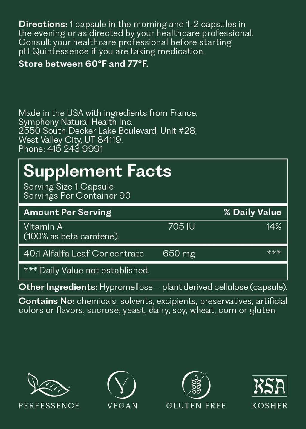 vegan-friendly alfalfa supplement