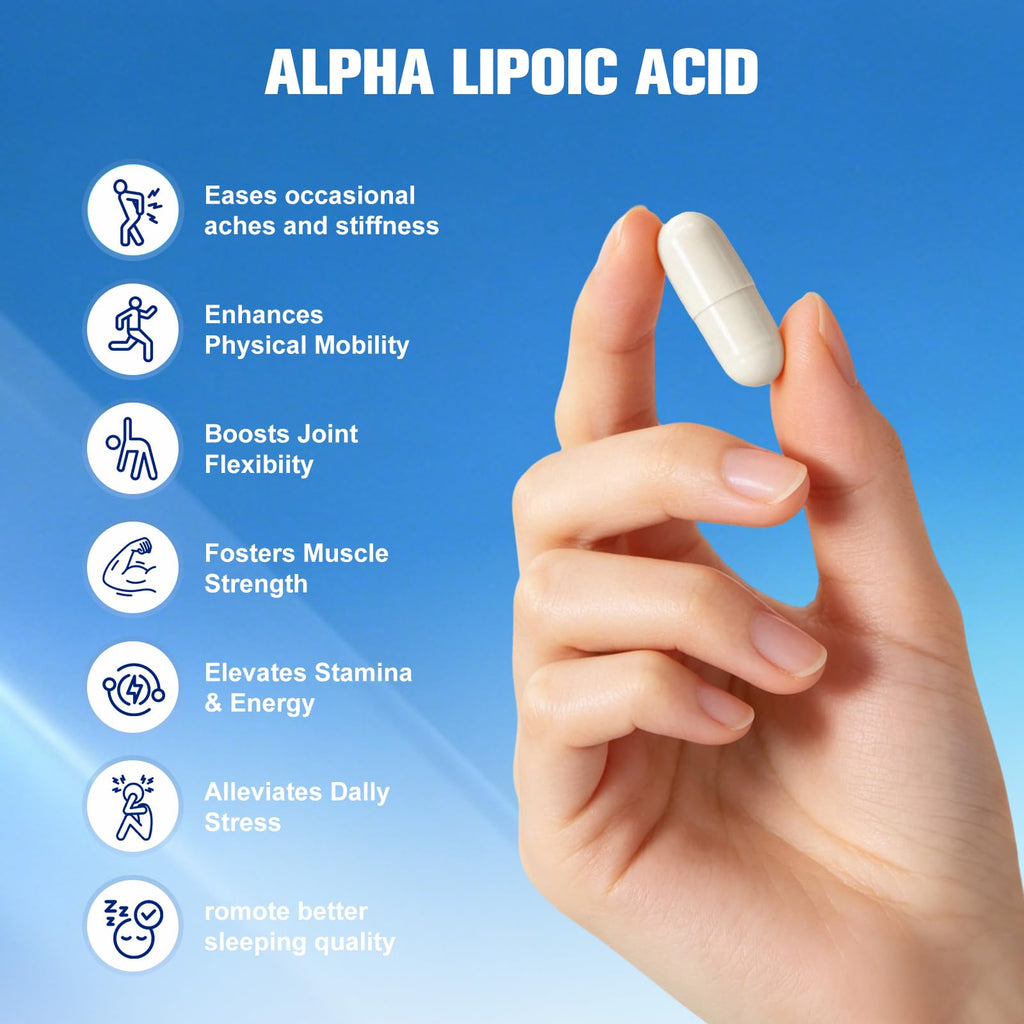 Vegan-friendly Alpha Lipoic Acid capsules