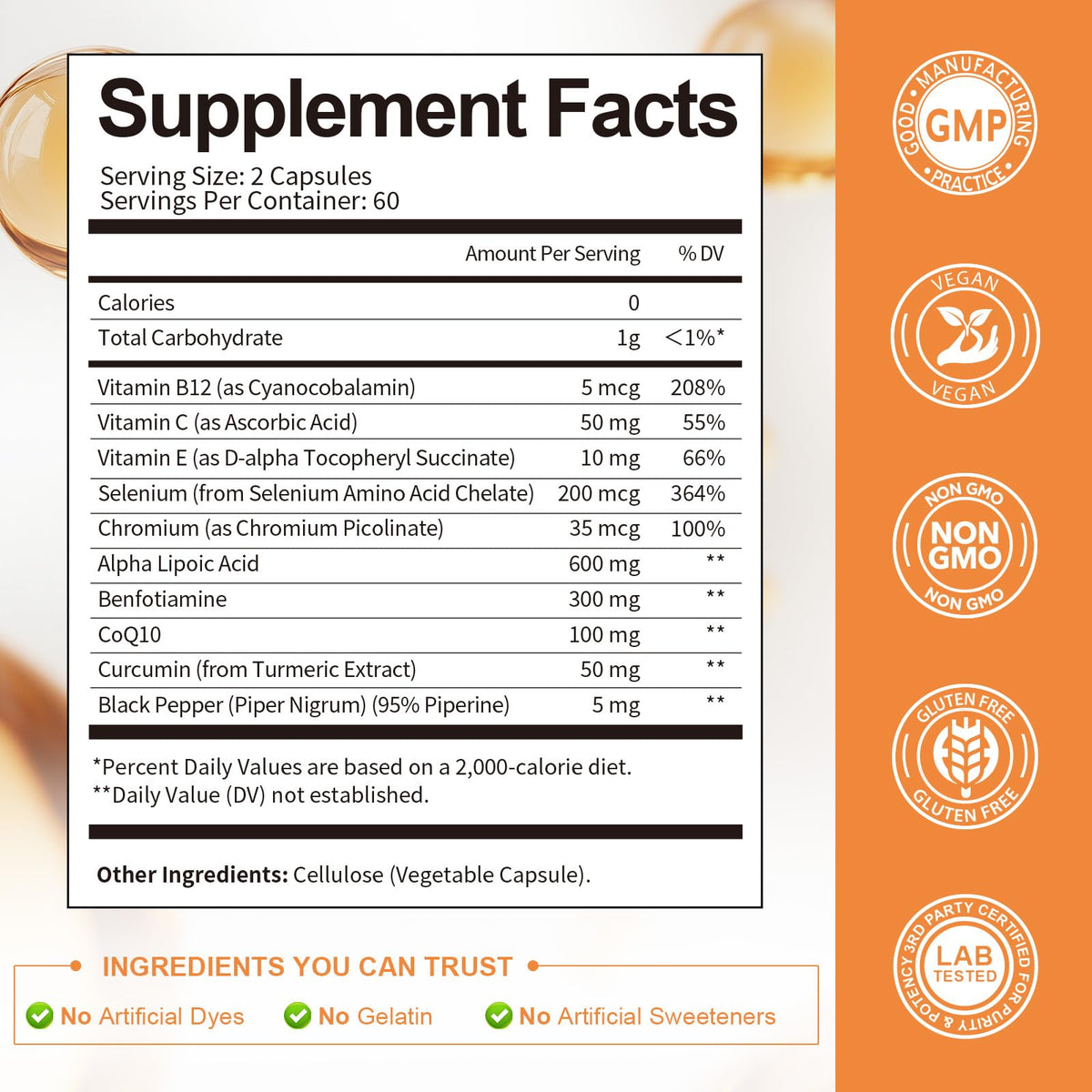 vegan-friendly alpha lipoic acid capsules