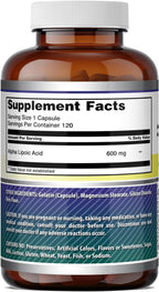 Vegan-friendly Alpha Lipoic Acid capsules