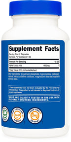 vegan-friendly alpha lipoic acid capsules