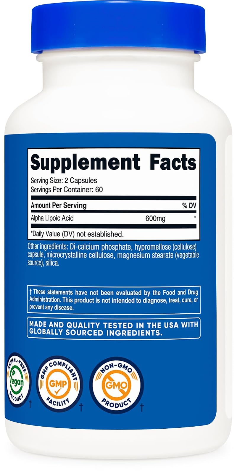vegan-friendly alpha lipoic acid capsules
