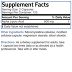 vegan-friendly alpha lipoic acid formula