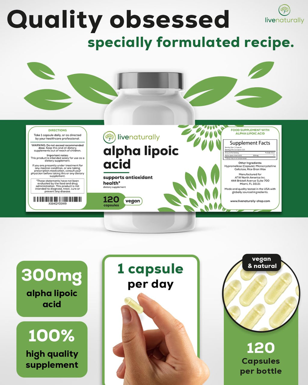 vegan-friendly alpha lipoic acid formula