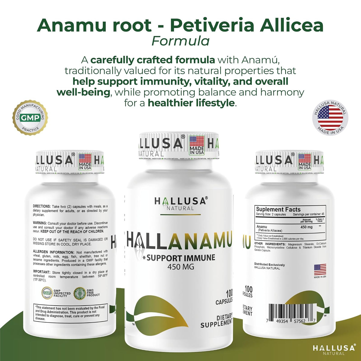 Vegan-friendly Anamu Root multivitamins