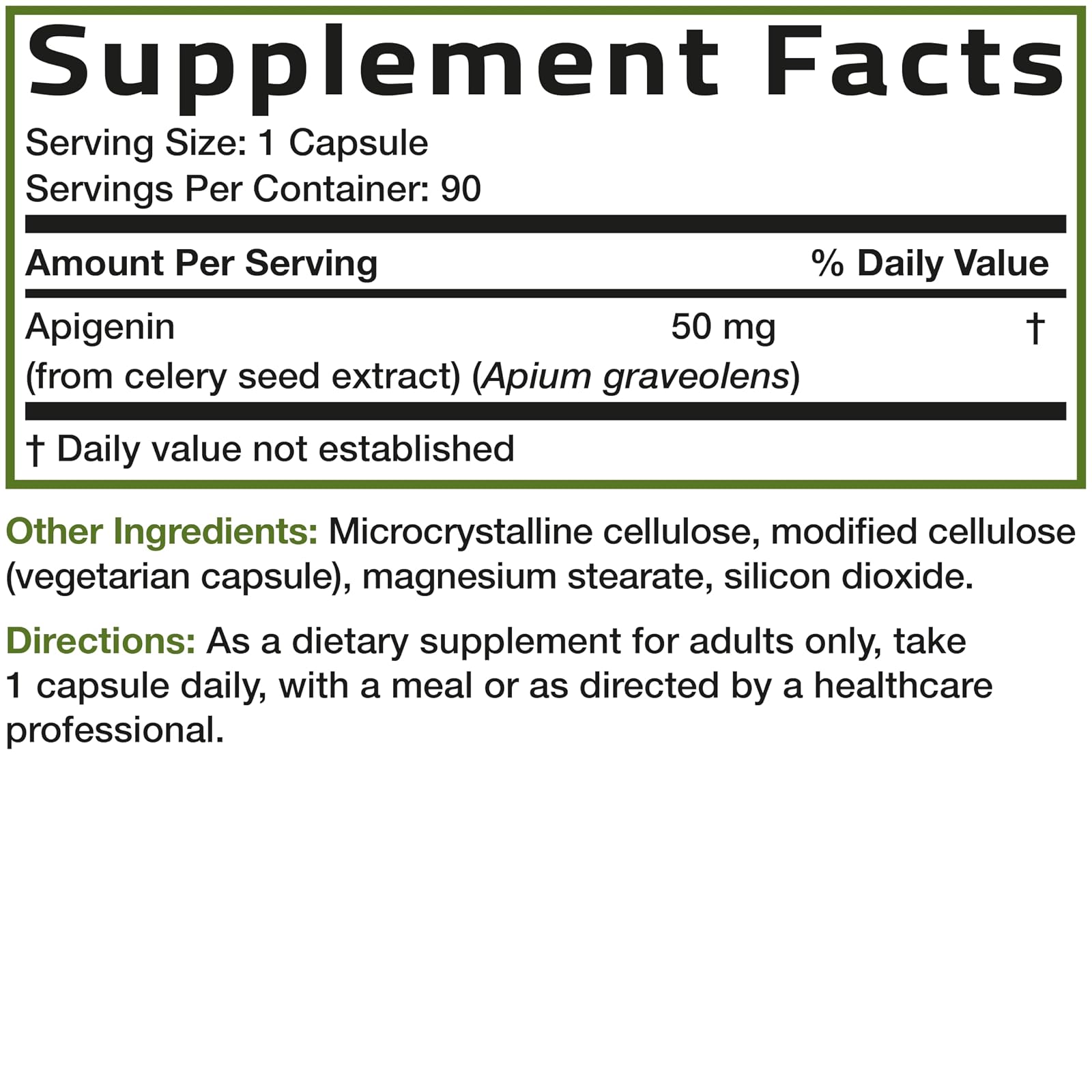 vegan-friendly Apigenin capsules