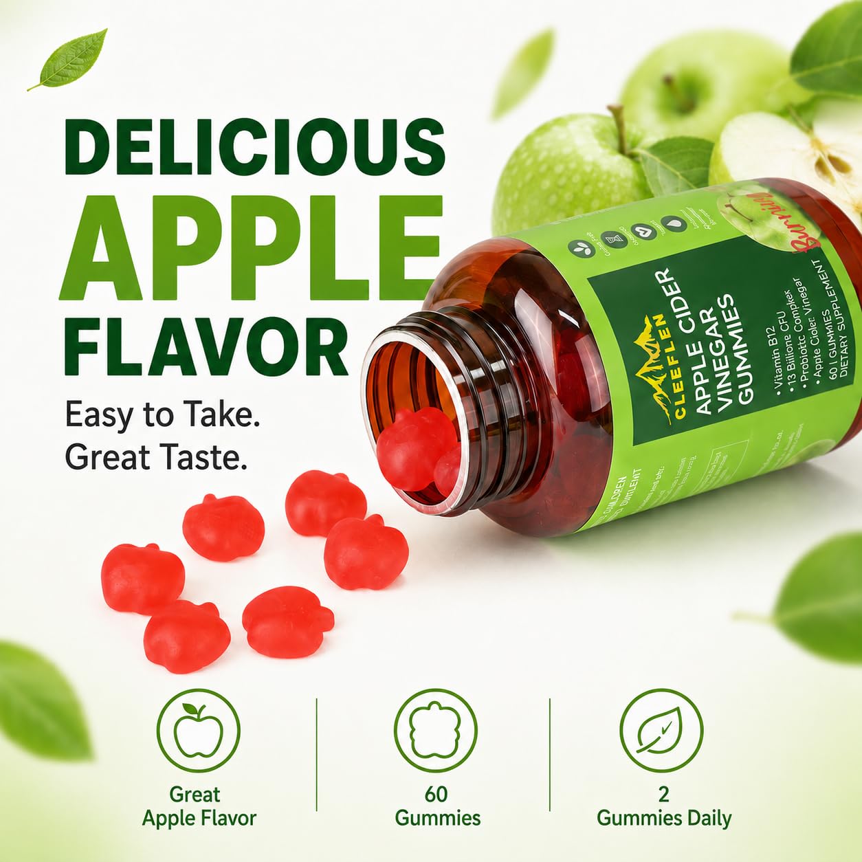 Vegan-friendly apple cider vinegar supplement