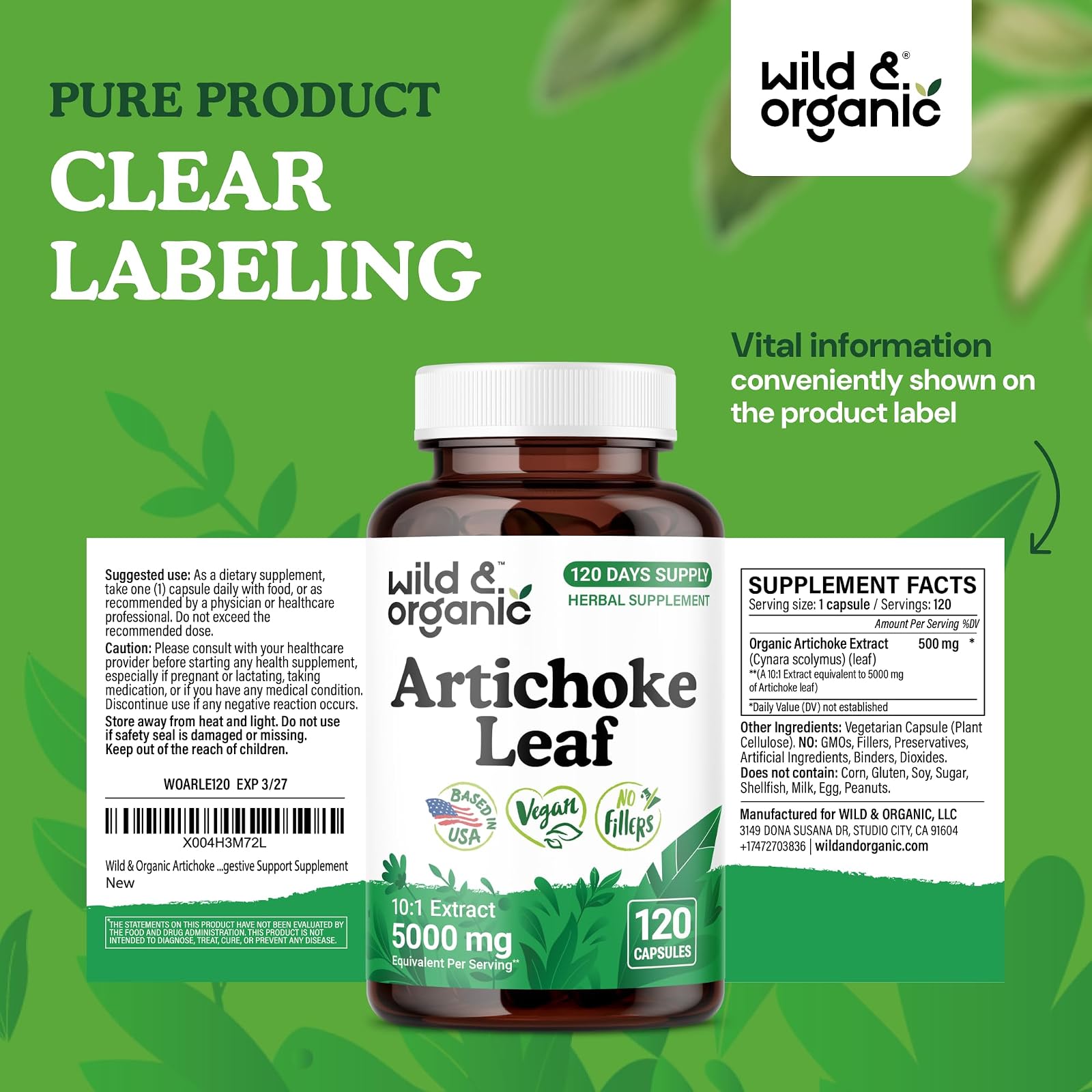 vegan-friendly artichoke supplement