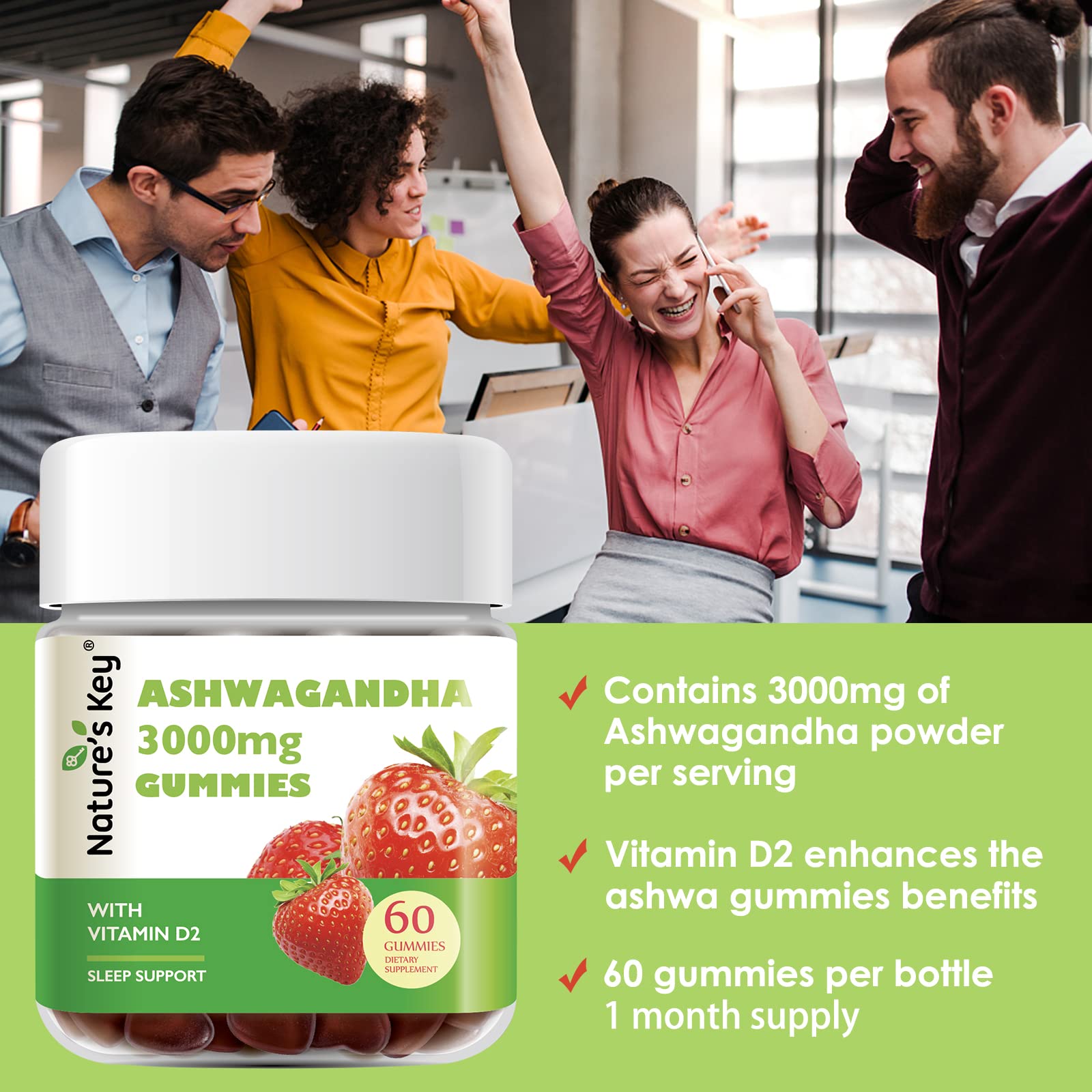 Vegan-friendly ashwagandha gummies for wellness