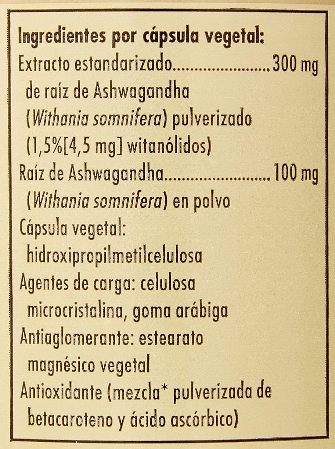 vegan-friendly ashwagandha root capsules