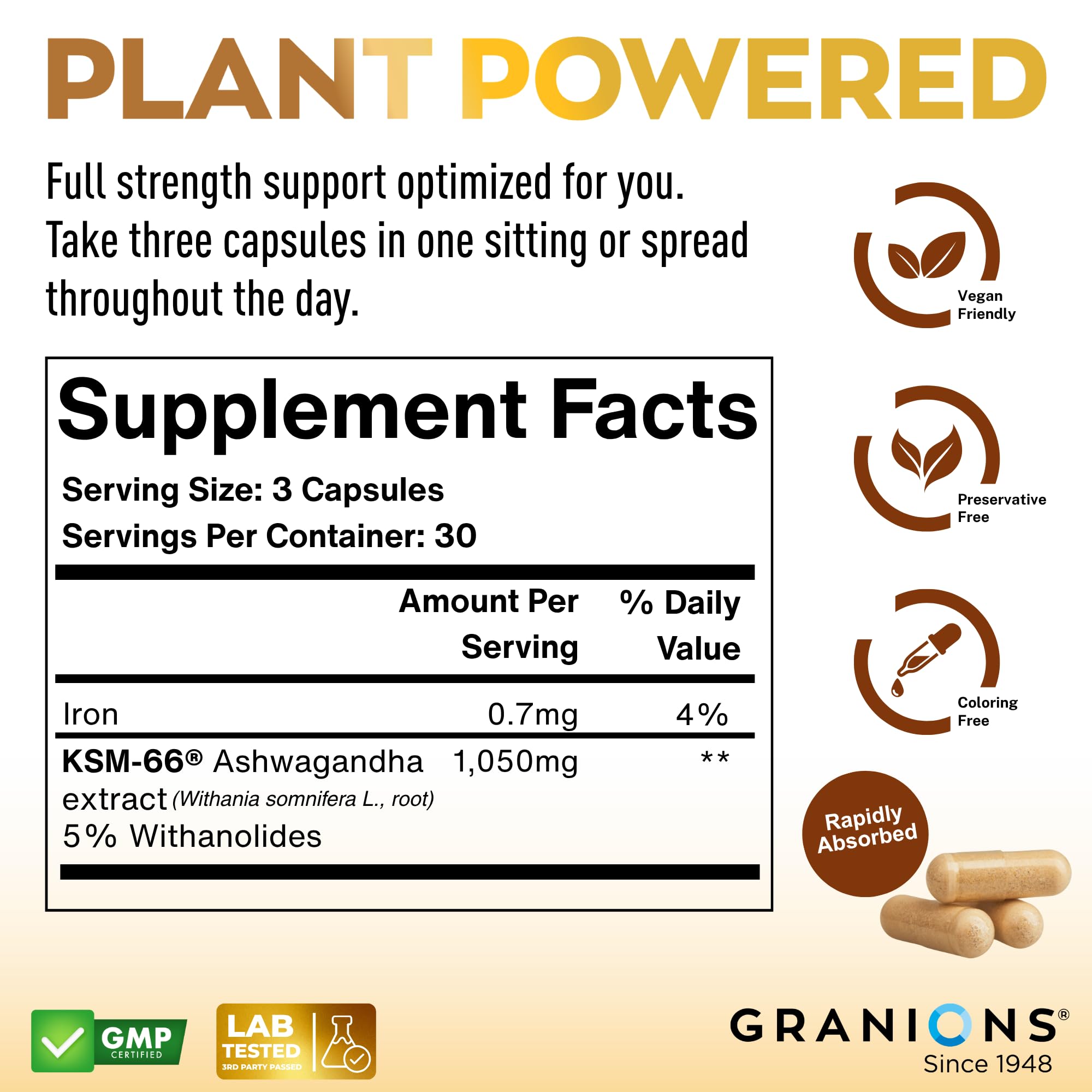 vegan-friendly ashwagandha supplement