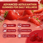 Vegan-friendly astaxanthin gummies supplement