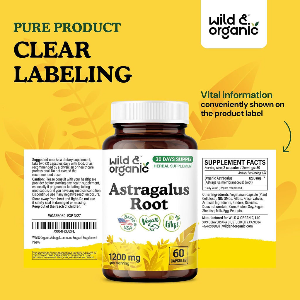 vegan friendly astragalus herbal supplement