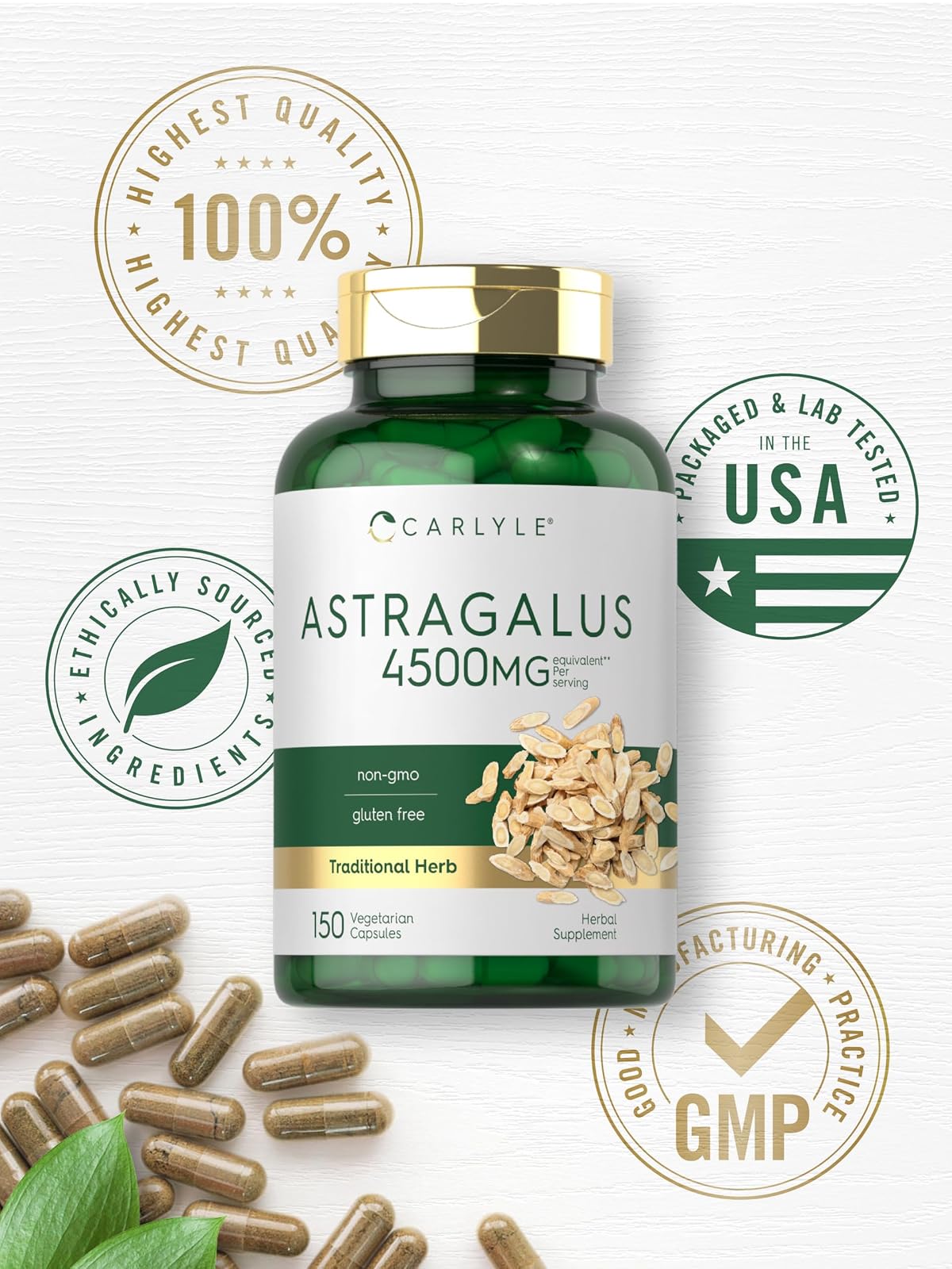 vegan-friendly astragalus root capsules