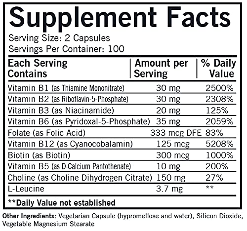 Vegan-friendly B-Complex capsules