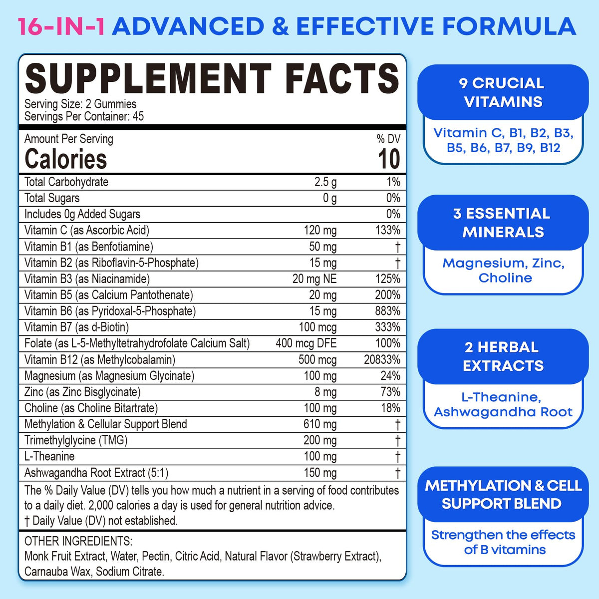 Vegan-friendly B complex gummies