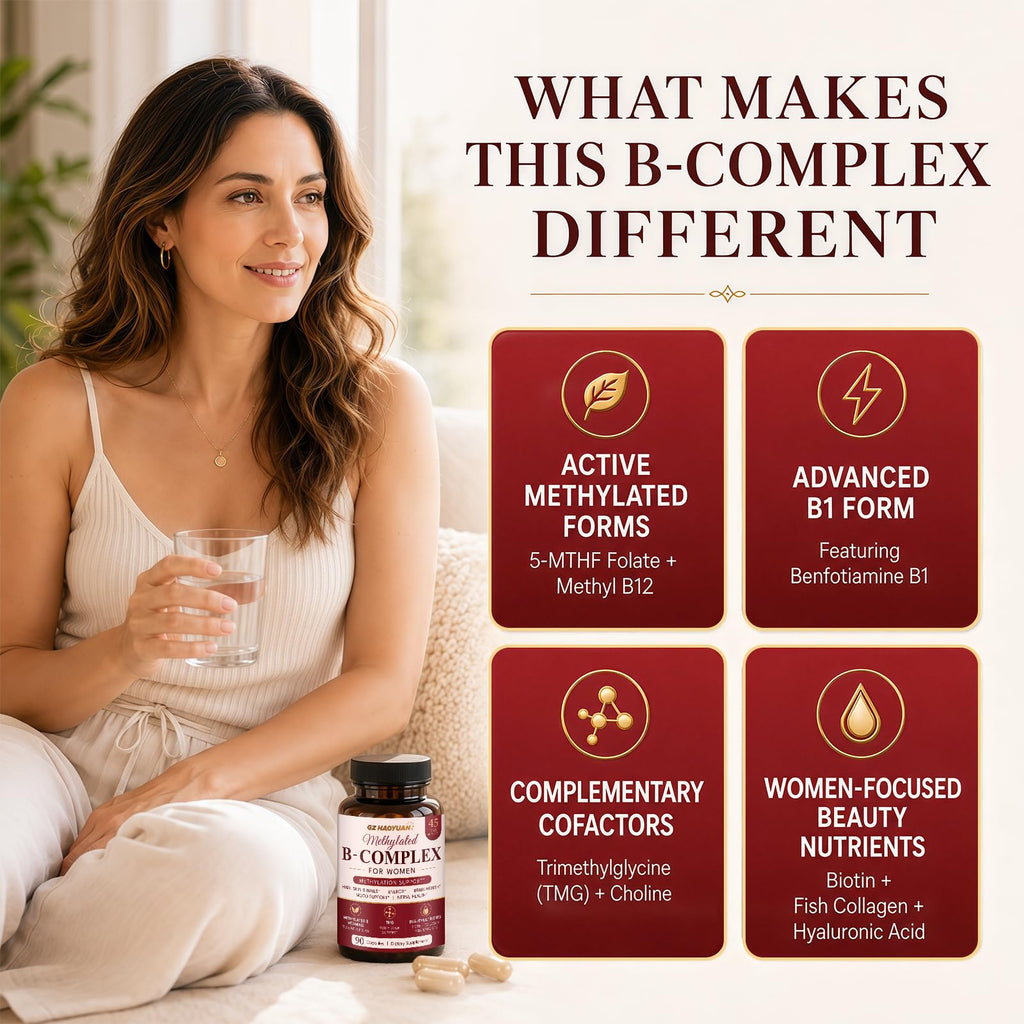 Vegan-friendly B complex vitamin capsules