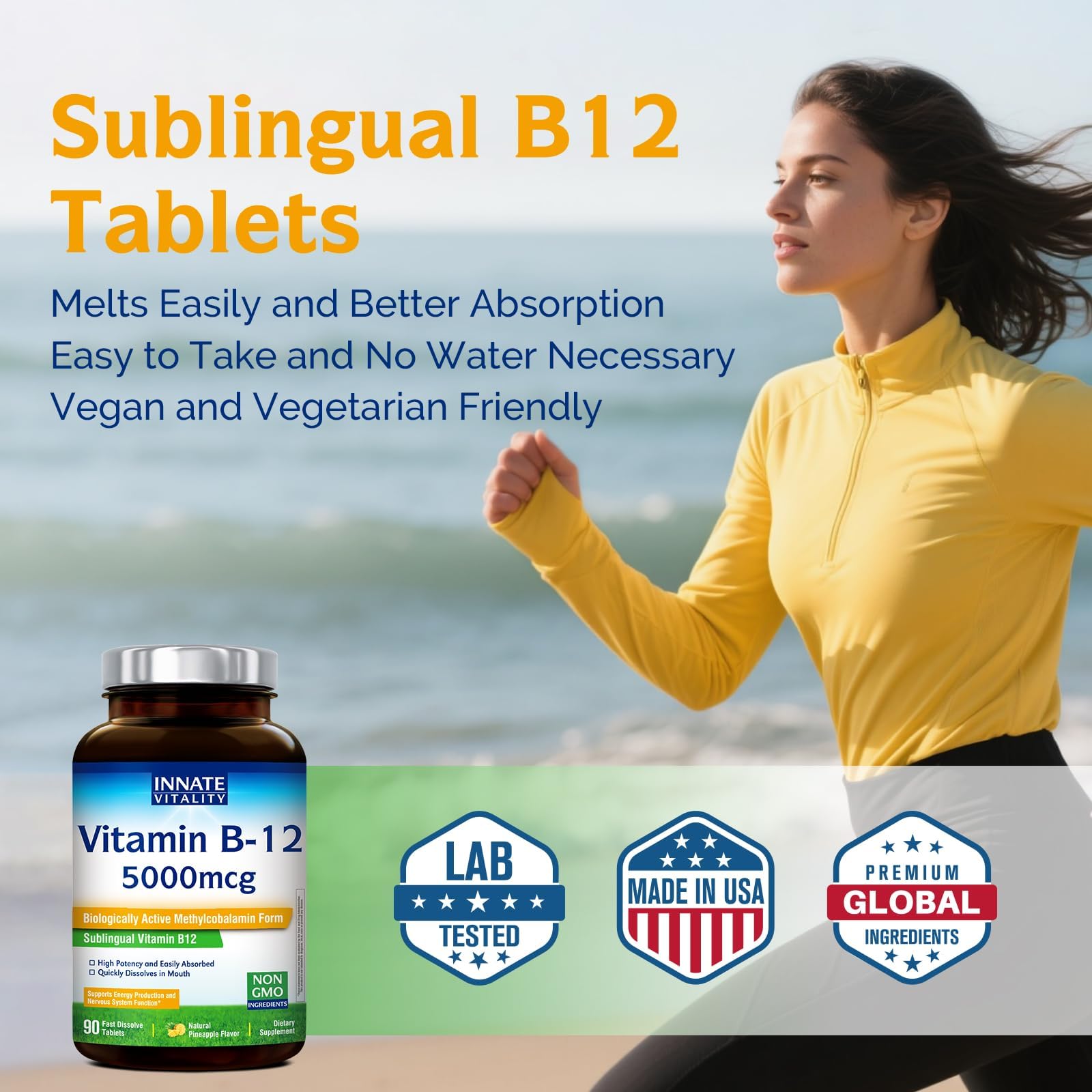 vegan-friendly B12 supplement tablets