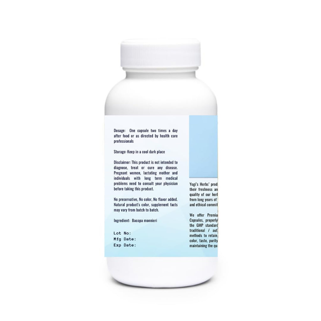 vegan-friendly bacopa monnieri capsules