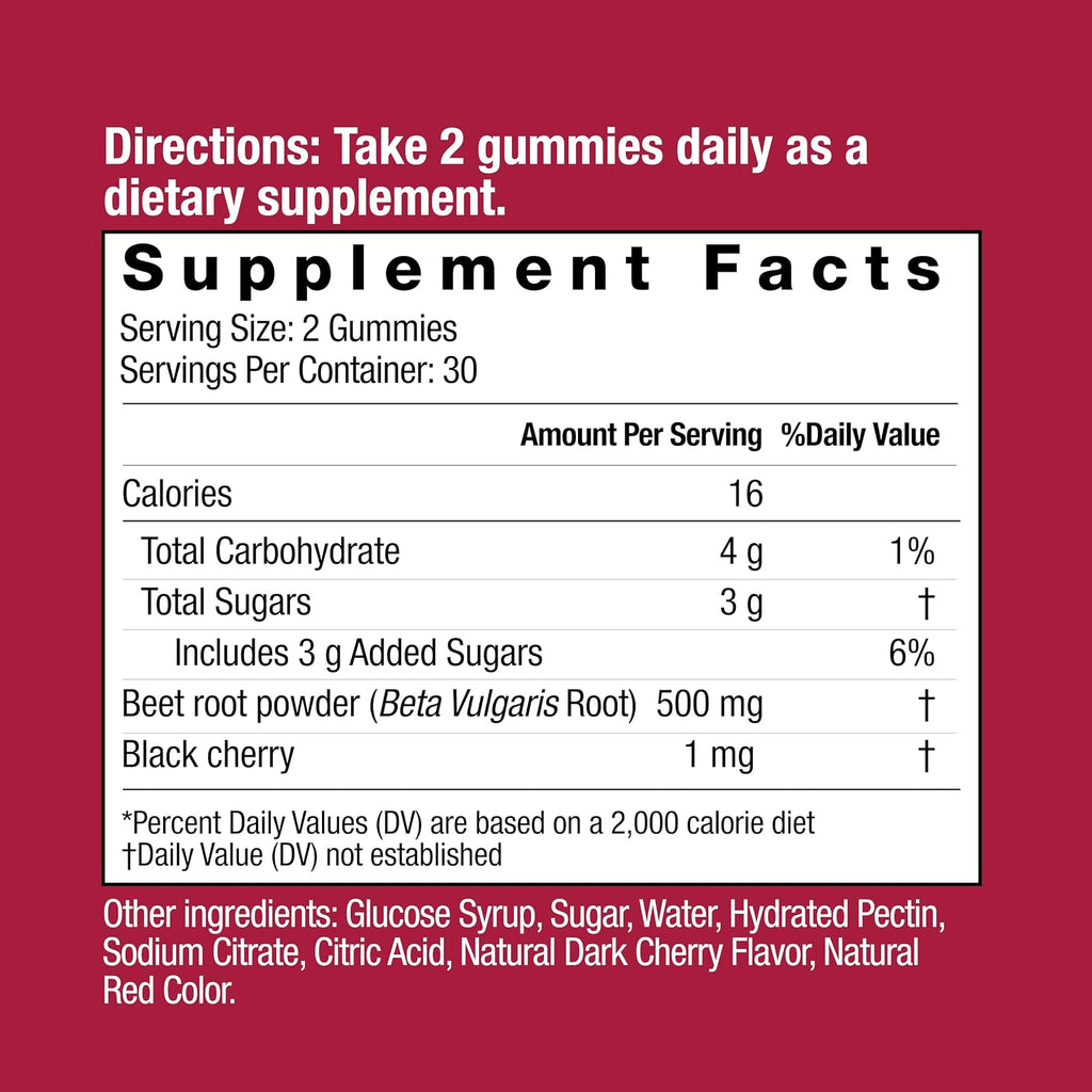 Vegan-friendly beet gummies for wellness